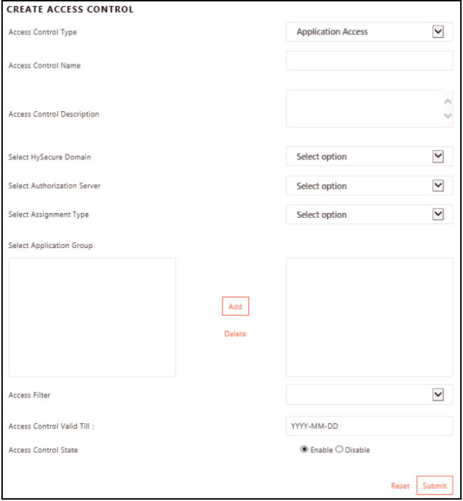 Access Control List - Accops HySecure 5.4 Knowledge Center